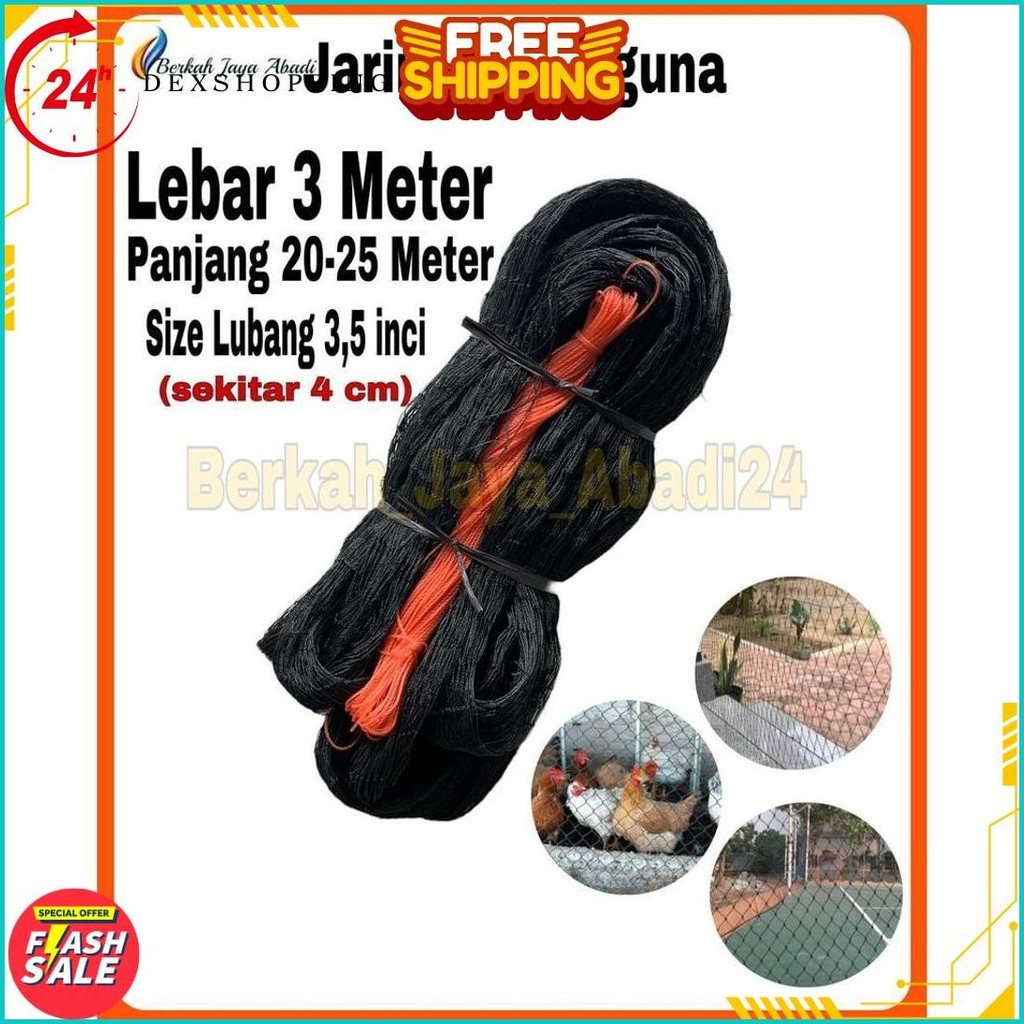 Jual Jaring Ayam Lebar 3 Meter / Jaring Pagar Ayam / Jaring Kandang Ayam Gratis Ongkir | Shopee ...