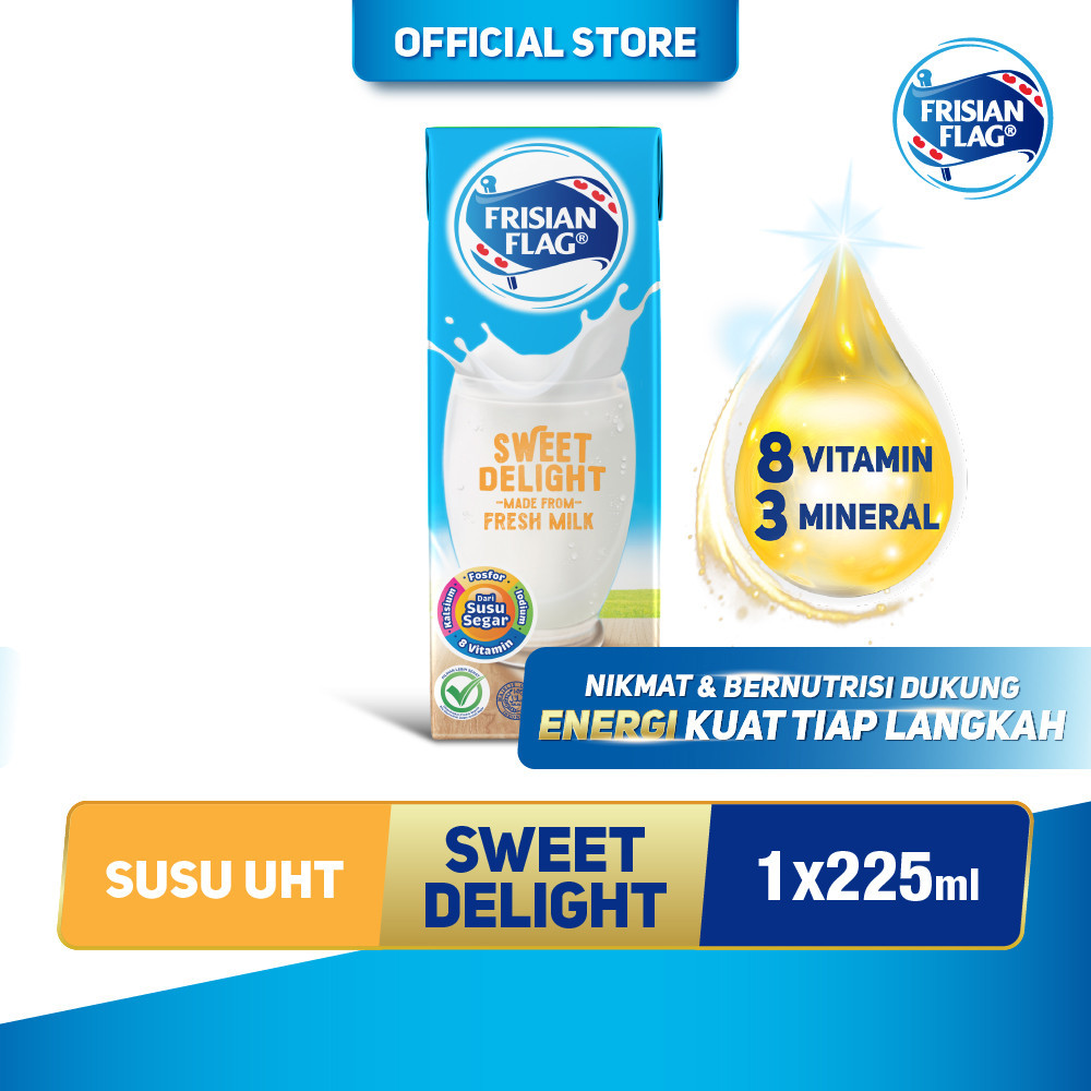 Jual Frisian Flag Susu UHT Sweet Delight 225ml - 1 pcs | Shopee Indonesia