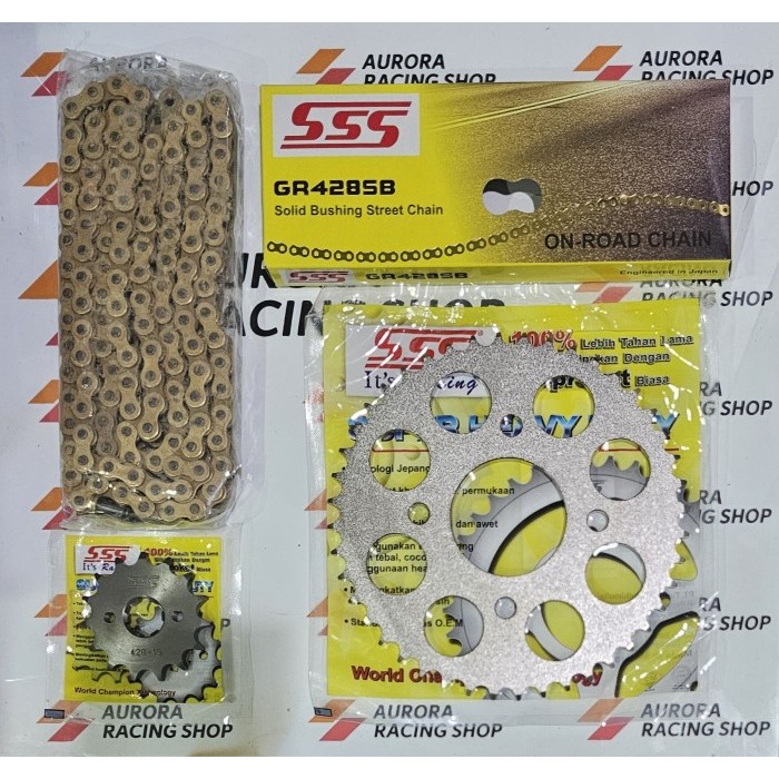 Jual Gear Set SSS 428 CB 150 R /New CB 150 R /CBR 150 / Sonic 150 / Verza | Shopee Indonesia