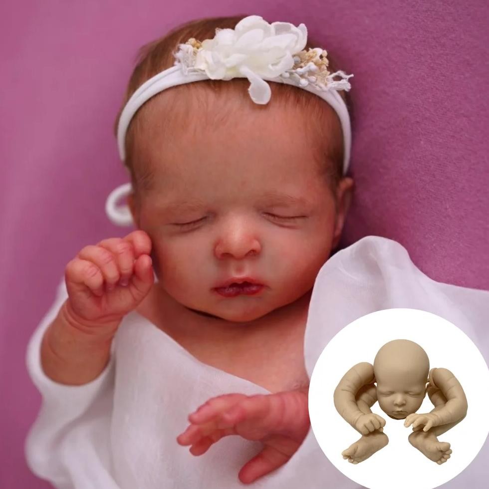 Jual 20Inch Reborn Doll Kit Luisa Lifelike Soft Vinyl Touch Unpainted Unfinished Diy Doll Parts ...