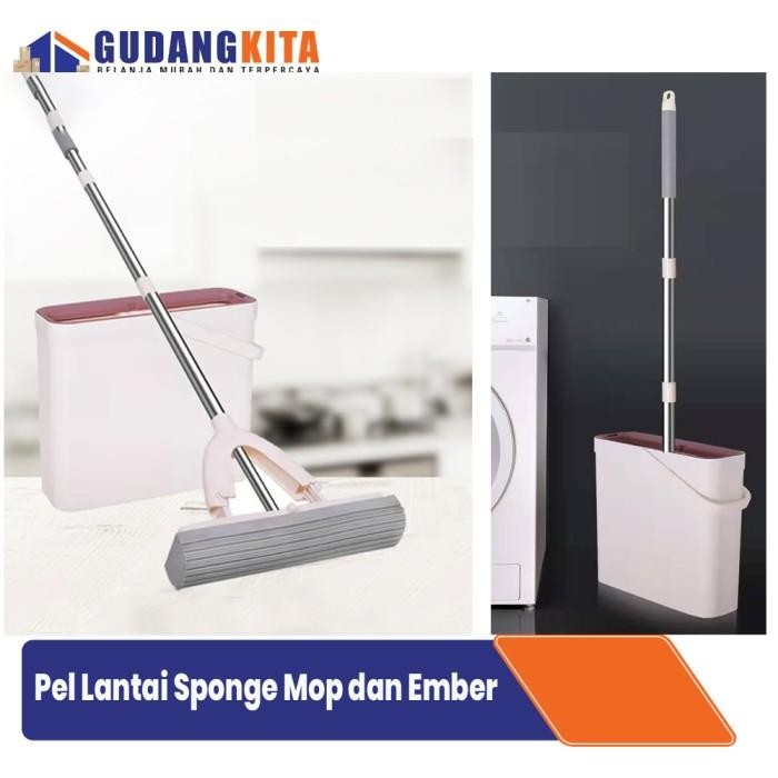 Jual Alat Pel Lantai Spons Sponge Mop Dan Ember Terlaris 100 % Original ...