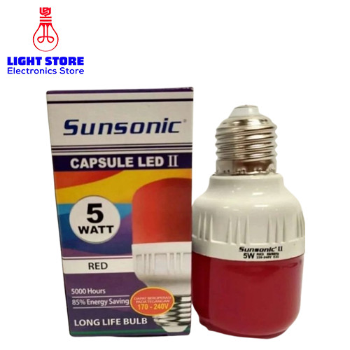 Jual SUNSONIC LED 5W CAPSULE MERAH LAMPU LED | Shopee Indonesia