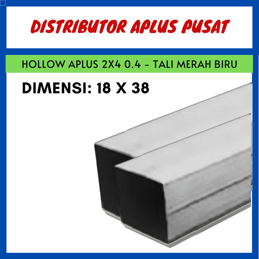 Jual Hollow Aplus 2x4 0,4 - Tali Merah Biru | Shopee Indonesia