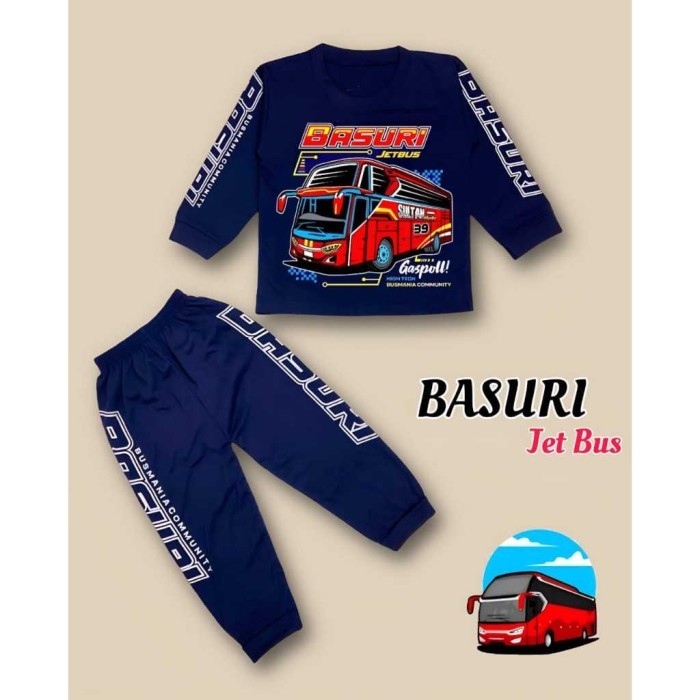Jual LIMITED EDITION Setelan Baju Bus Basuri Anak / Bus telolet / Baju basuri kids panda / BAju ...