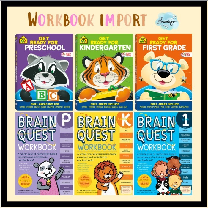 Jual Import Workbook Preschool Pre K Kindergarten First Grade | Shopee ...