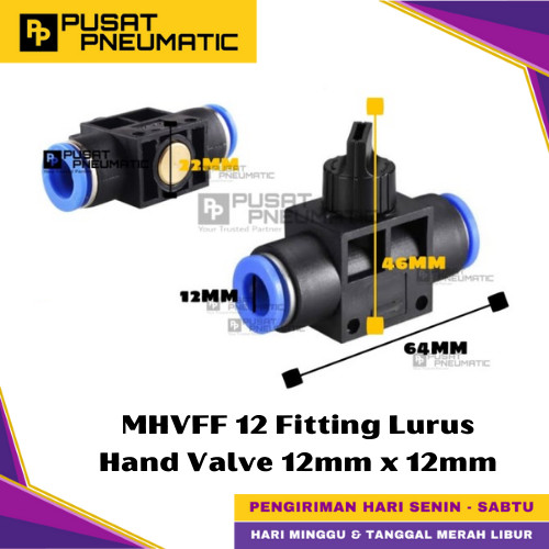 Jual MHVFF 12 One Touch Union Hand Valve Fitting Slip Lock Socket Push ...