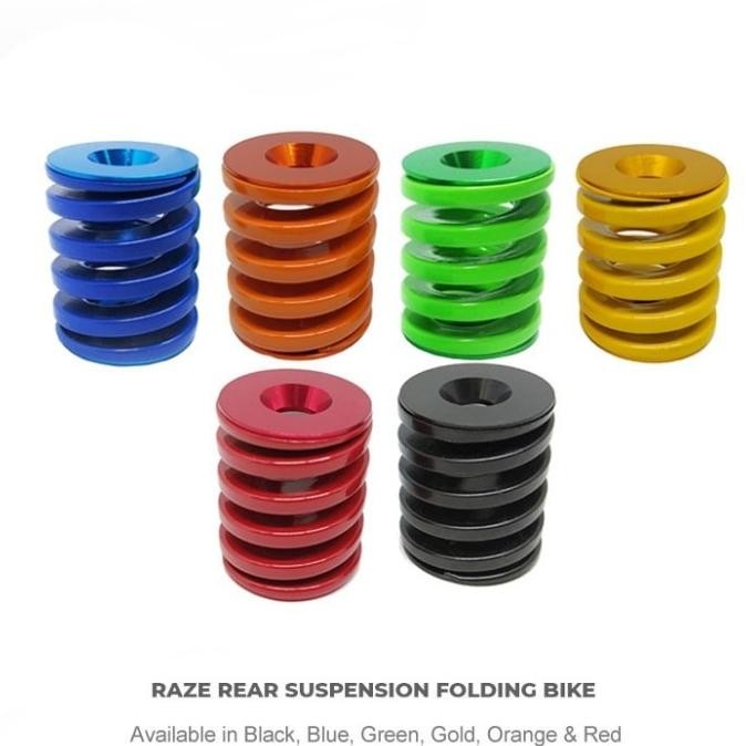 Jual Raze Rear Suspension Folding Bike Per Elastomer Sepeda Folding ...
