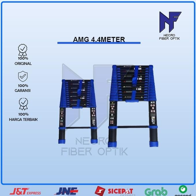 Jual Miliki Tangga Teleskop 4,4M Amg Biru/ Alat Fiber Optik | Shopee ...