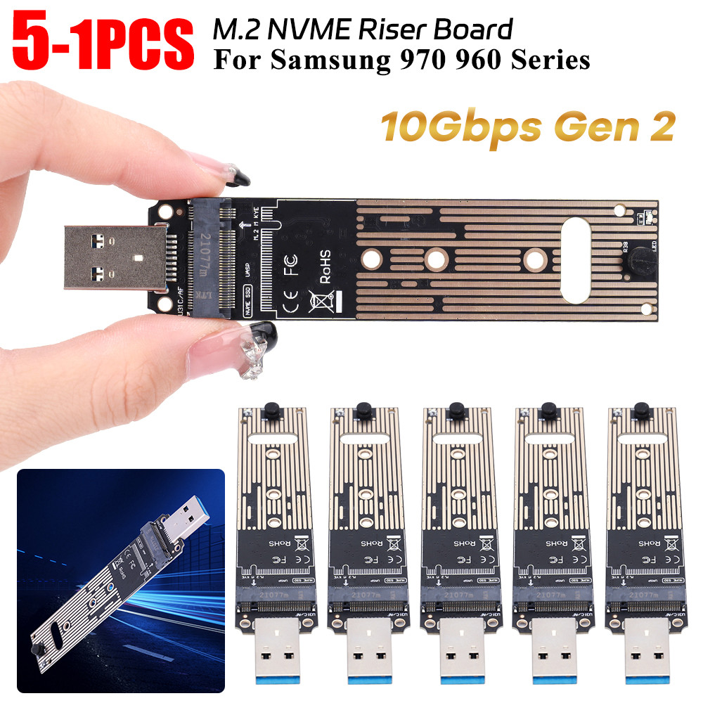 Jual 1-5PCS M.2 NVME Riser Board 10Gbps Hard Disk Converter | Shopee ...