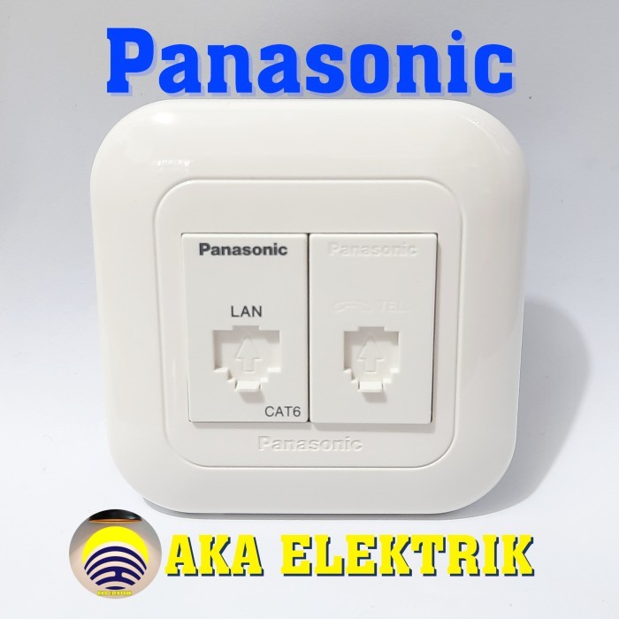 Jual Modul Data Panasonic Cat 6 + Jack Telepon+ Frame WD Putih | Shopee ...