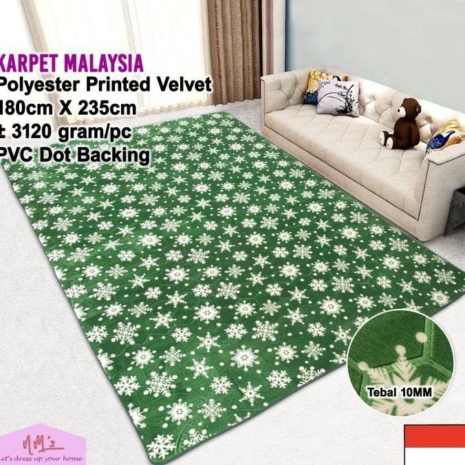 Jual Karpet malaysia 180x235 motif aesthetic modern busa emboss empuk ...