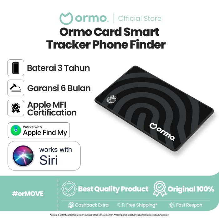Jual Ormo Smart Security Track Link Card Apple Find My Airtag Alternative | Shopee Indonesia