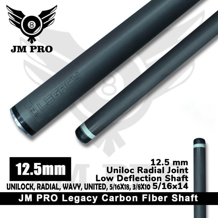 Jual JM Pro Legacy Carbon Fiber Shaft Billiard Low Deflection Feeling Padat Joint Unilock Radial ...