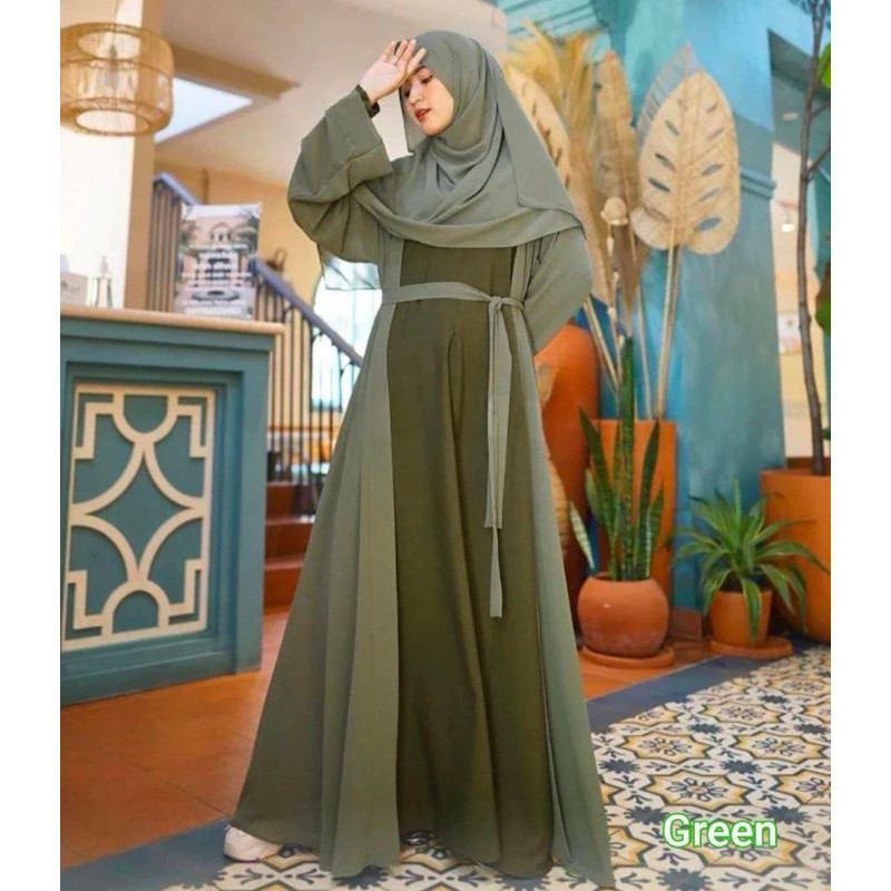 Jual Promo Gila-Gilaan!! Helwa Abaya Set 2In1 Gamis & Outer Terbaru ...