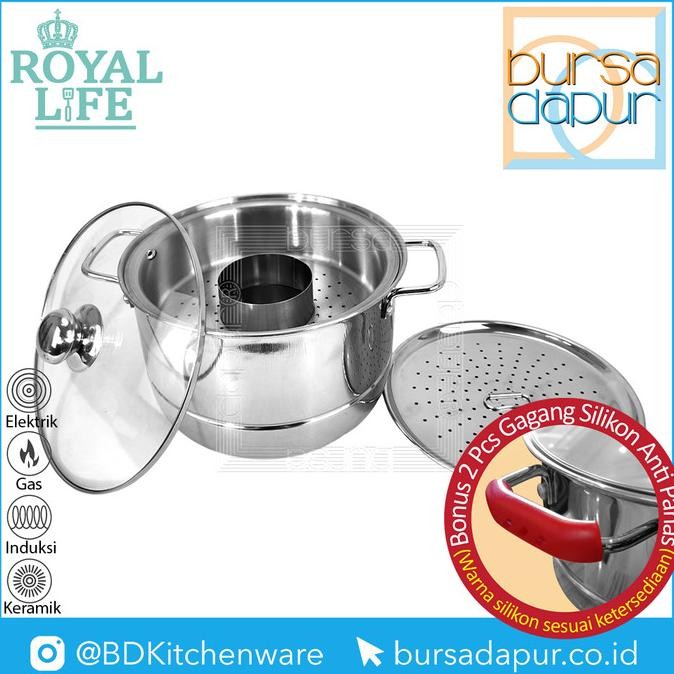 Jual Royal Life Stainless Langseng Dengan Kukusan Panci Bakso Mini 24 ...
