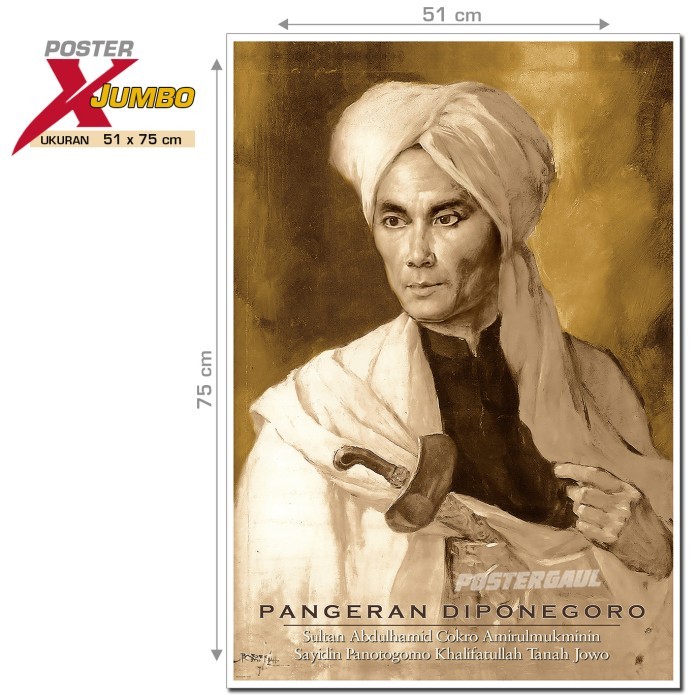 Jual Poster XJumbo PANGERAN DIPONEGORO #XJFJP154 - ukuran 51 x 75 cm ...