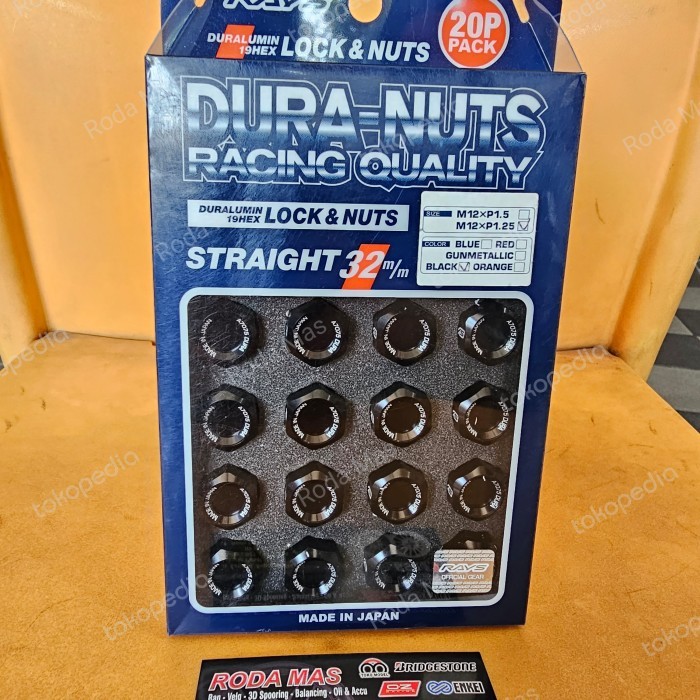 Jual BARU Rays Duralumin Dura Lock & Nuts ORIGINAL L32 (Mur Baut Roda ...