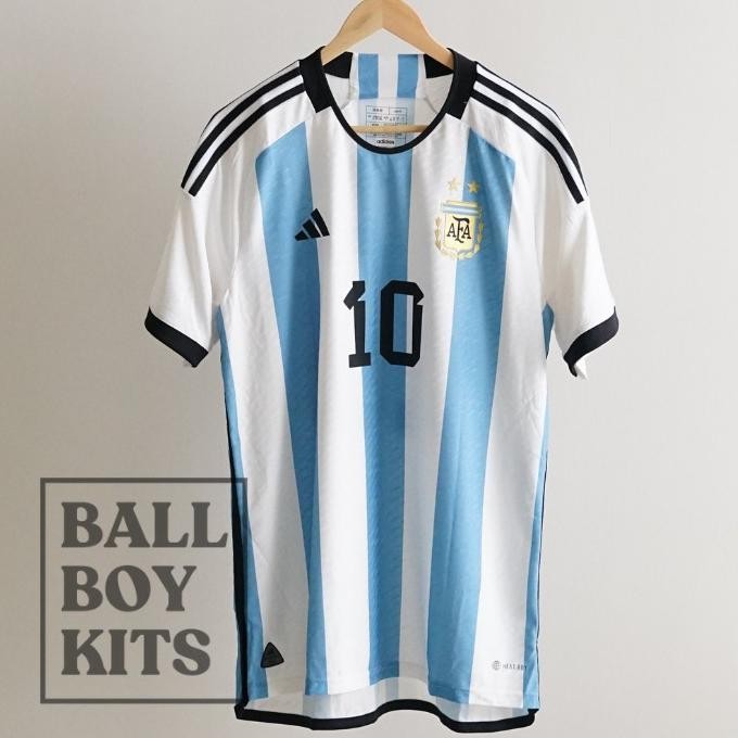 Jual Original #10 Messi Argentinaaa WC 2022 Home Kit Player Issue ...