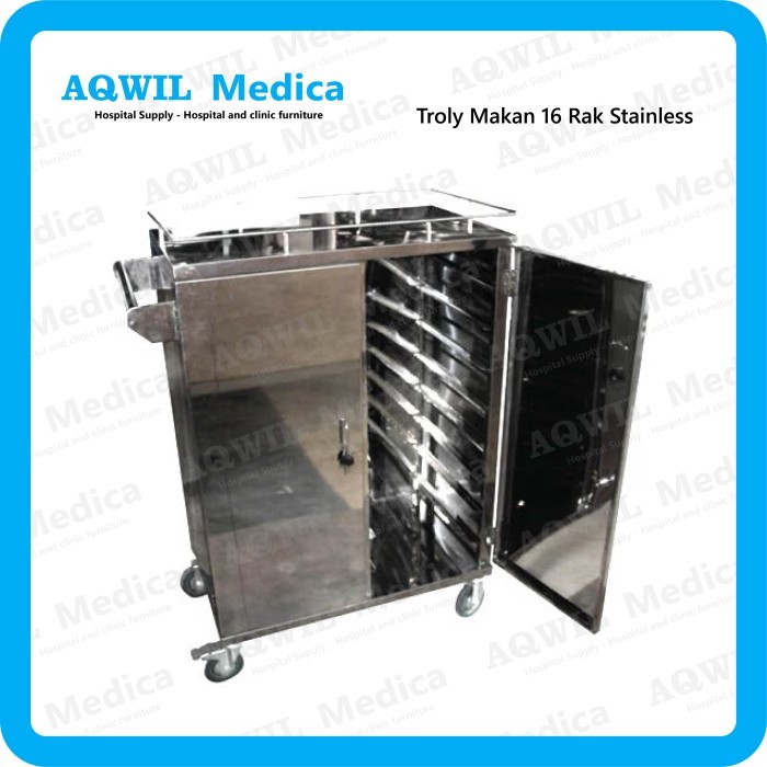 Jual Food Trolley Makan Rumah Sakit Troly Makanan 16 Susun Stainless ...