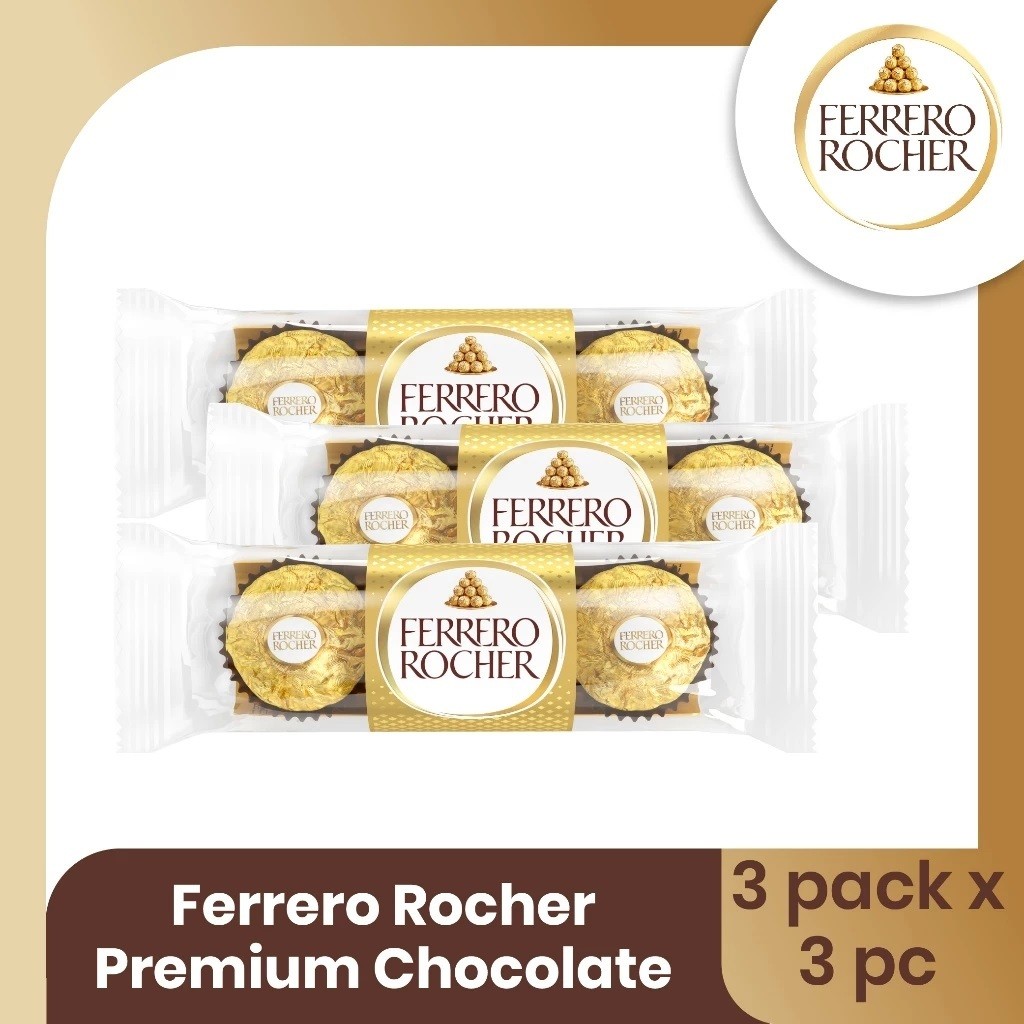 Jual 3 Pack (9 Pcs) Ferrero Rocher Premium Chocolate Exp Juli & Agustus ...