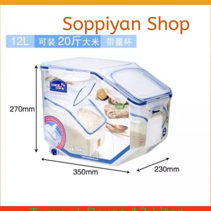 Jual Lock & Lock Tempat Beras 12 Liter Lock N Lock Rice Case HPL510 10 ...