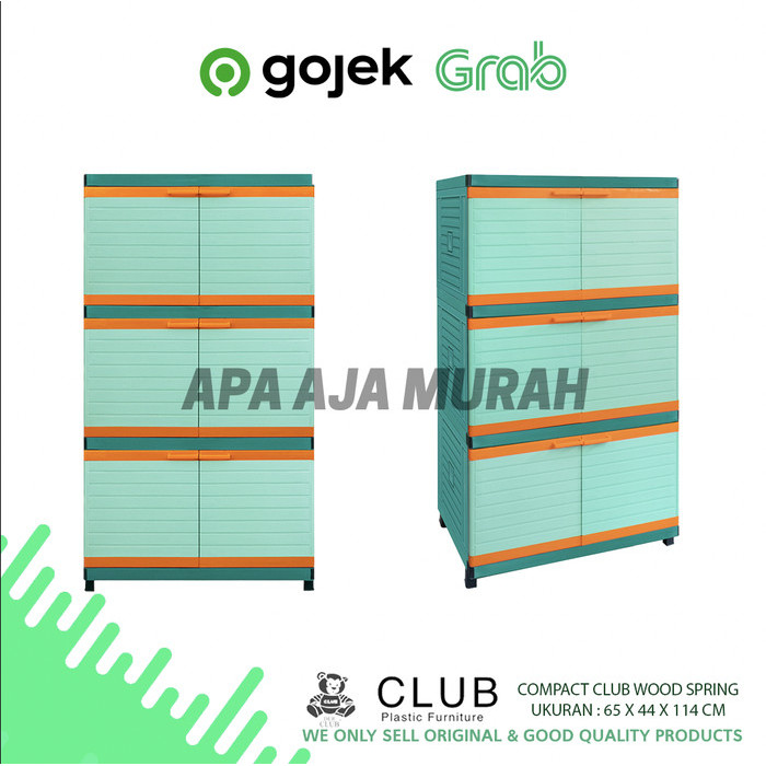 Jual LEMARI PLASTIK RAK CLUB 3 SUSUN LEMARI CLUB COMPACT WOOD SPRING ...
