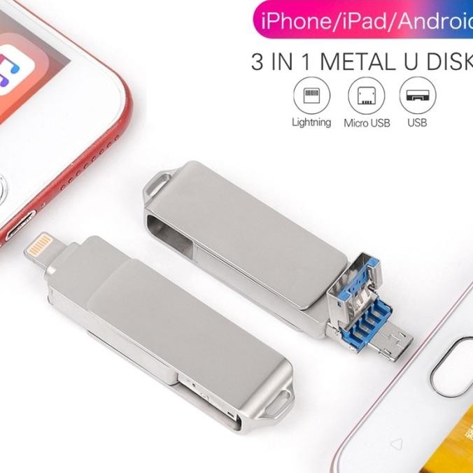 Jual Kingston 3 in 1 IOS OTG USB Flash Drive 512GB/1TB/2TB Rotation Pen ...