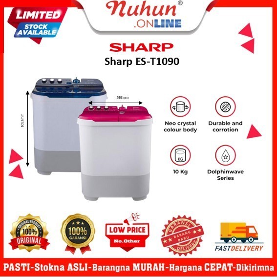 Jual Langsung Order Ya Kak Mesin Cuci 2 Tabung Sharp 1090 Est 10Kg ...