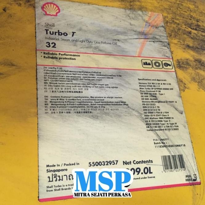 Jual Oli Shell Turbo T 32 Drum 209Ltr / Steam & Gas Turbine Oil ...