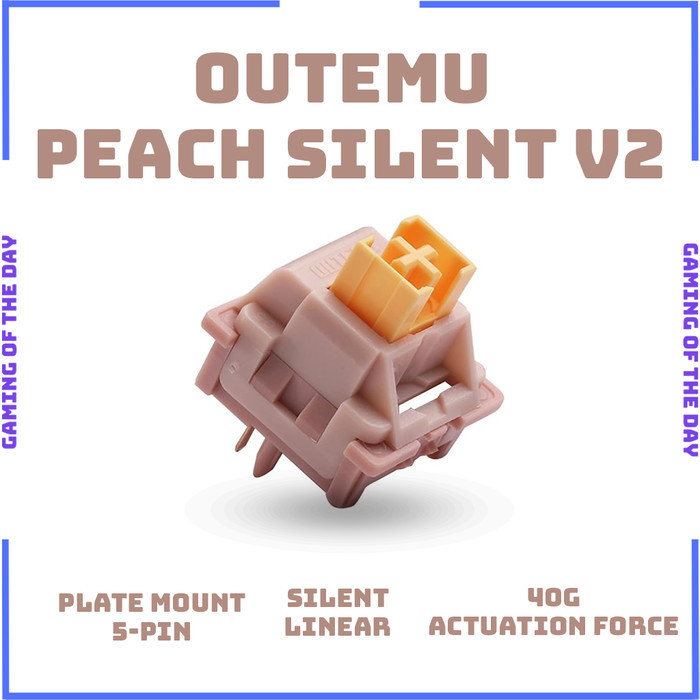 Jual TERBATAS OUTEMU Peach Silent Linear V3 5 pin PCB mount Factory ...