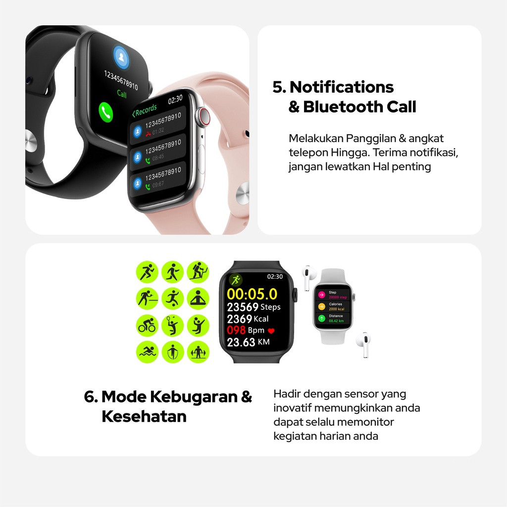 Jual TERBARU [100%Original] Samsung SmartWatch 9 pro max Wanita pria ...