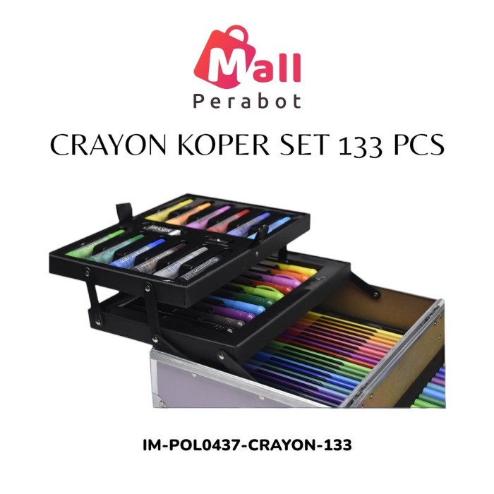 Jual Mall Perabot Crayon Set 133 Pcs Koper Aluminium Besi Box Alat ...
