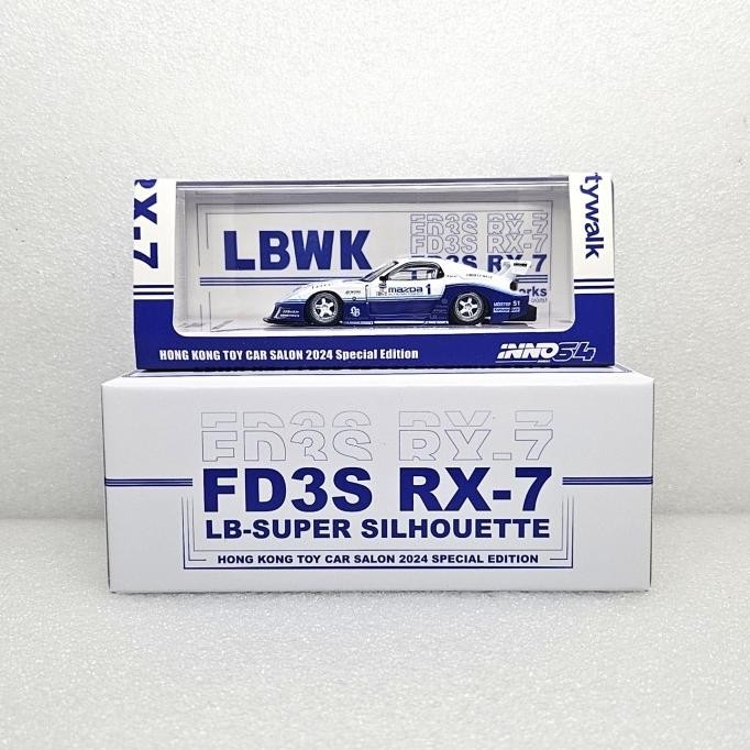 Jual INNO 1/64 MAZDA RX7 (FD3S) LBWK SUPER SILHOUTTE WHITE BLUE ...