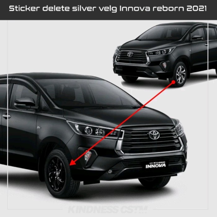 Jual Jual Delete Silver Cutting Sticker Velg Black Out Innova Reborn ...