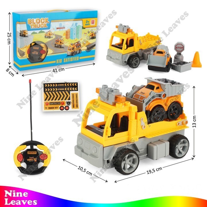 Jual Mainan Anak RC Remote Control Truk Muat (Towing) Truk Block B/O ...
