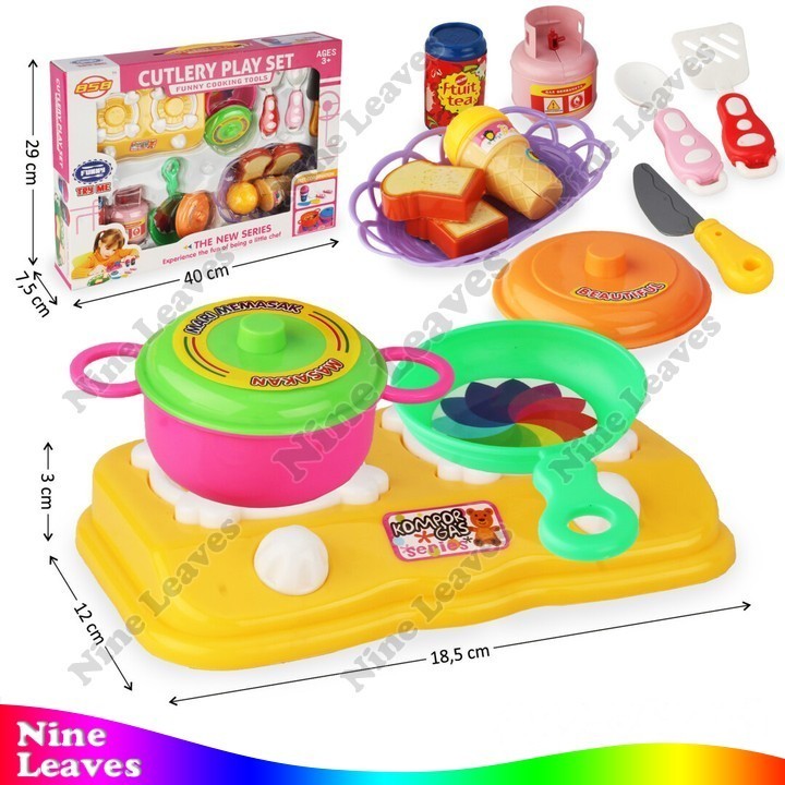 Jual Mainan Masak Masakan Cooking & Food Set Kompor Cutlery Play Set ...