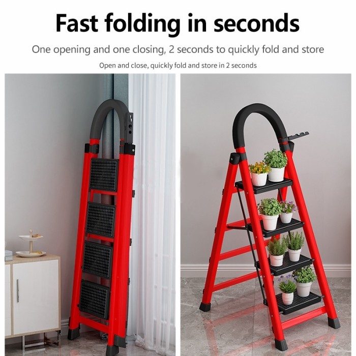 Jual ECOSEN Rumah Lipat Tangga Besi Lipat Household Steel Ladder Tangga 2/3/4/5/6 Step Kursi ...