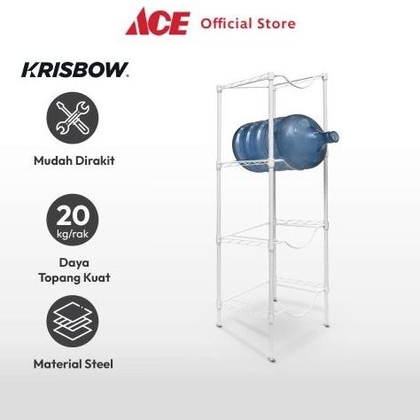 Jual Krisbow Rak Galon 4 Tingkat - Putih Tempat Penyimpanan Galon Air ...