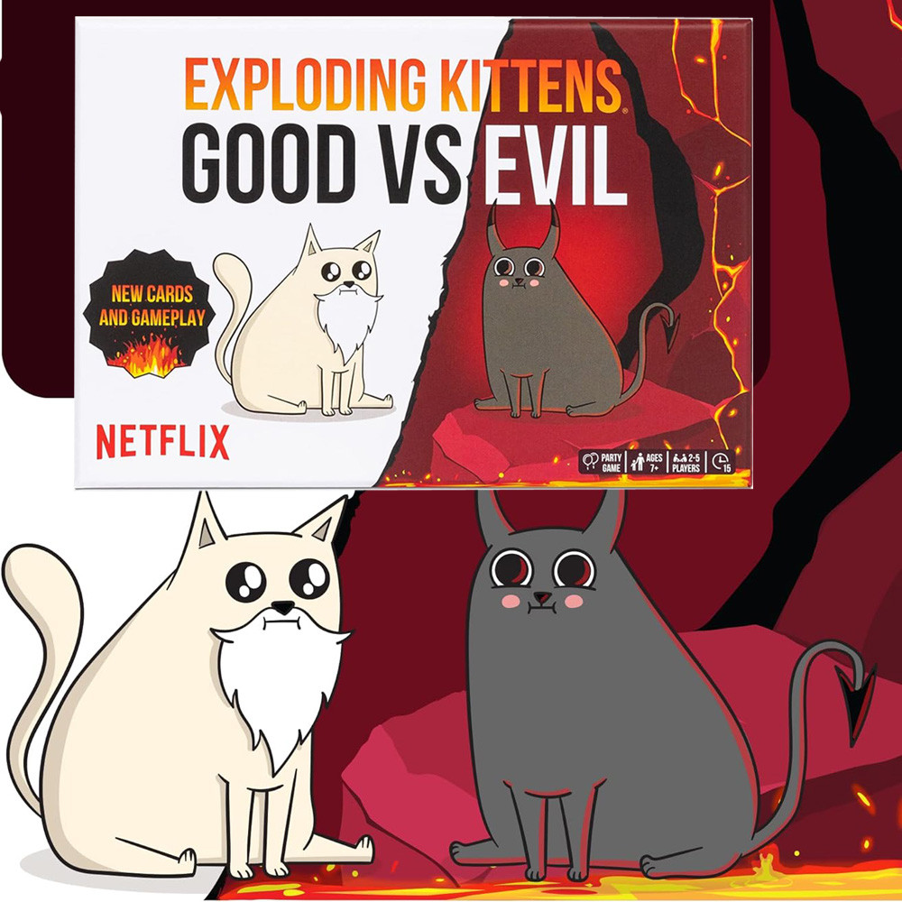 Jual Exploding Kittens Good vs. Evil Netflix Series Imploding | Shopee ...