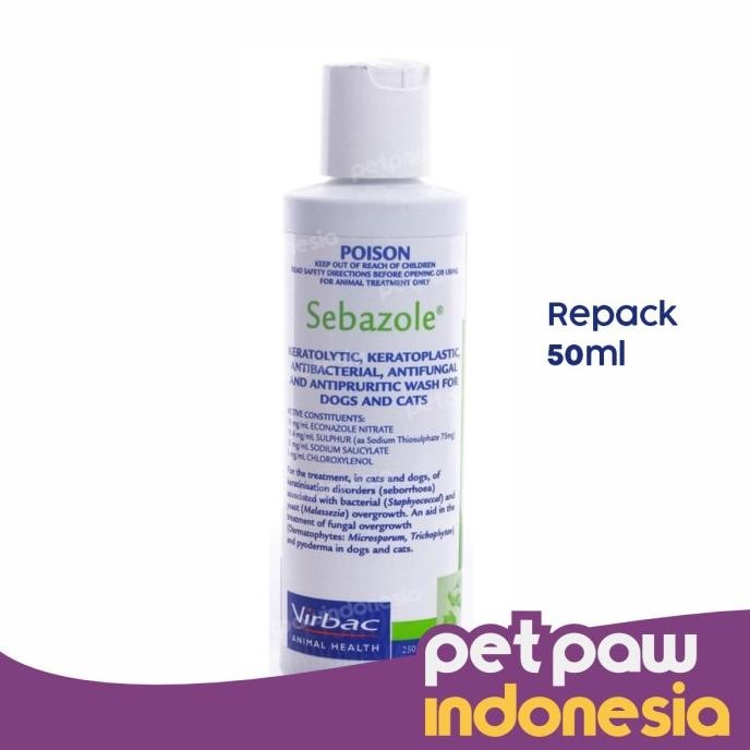 Jual Shampoo Sebazole Anti Jamur dan Bakteri Anjing Kucing Repack 50ML ...