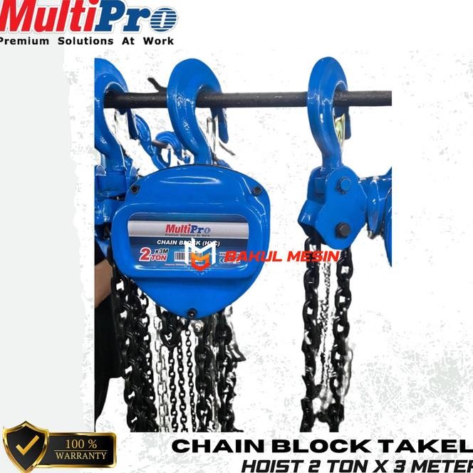 Jual Multipro Chain Block Takel Chian Hoist 2 Ton X 3 Meter | Shopee ...