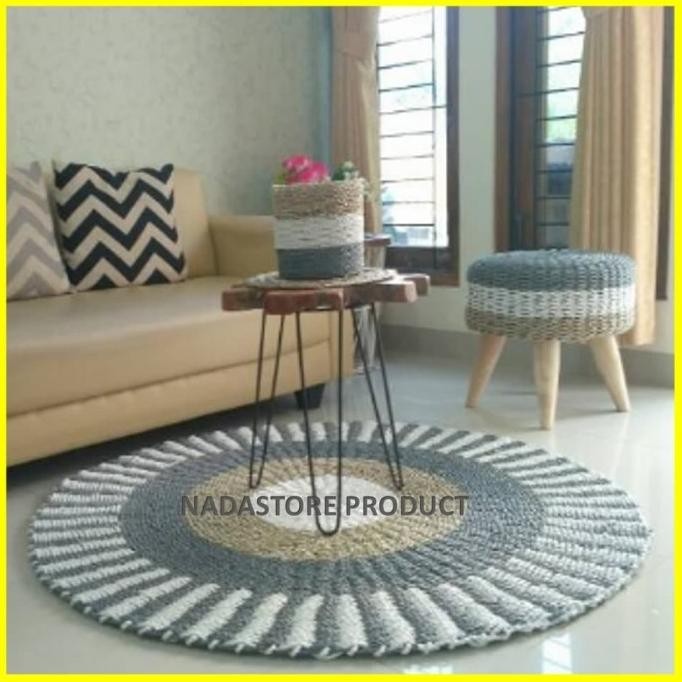 Jual Karpet Bulat / Karpet Seagrass / Rug / Tikar Naturalan Anyaman ...