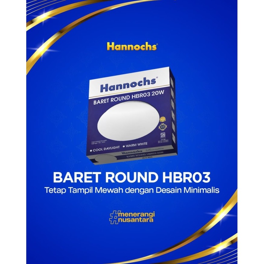 Jual TERLENGKAP HANNOCHS LAMPU Baret LED Bulat Hias Ceiling Light ...