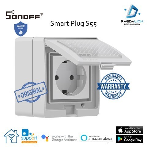 Jual SONOFF S55 TPF Smart Plugs Waterproff Outdoor Socket Colokan ...