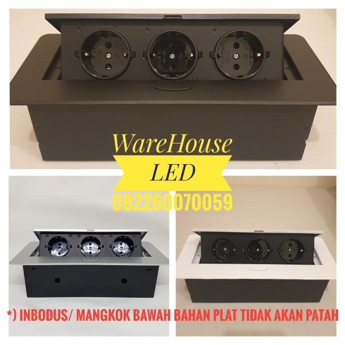 Jual Stop Kontak Meja isi 3 STOPKONTAK EU ARDE Flip Up | Shopee Indonesia
