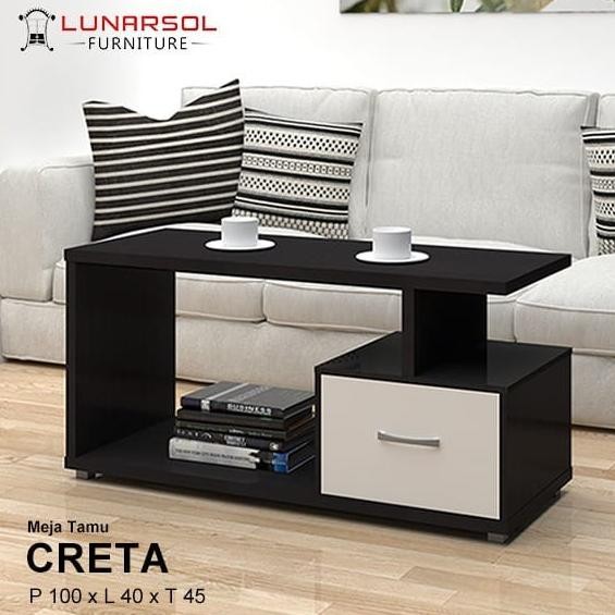 Jual Meja Tamu / Meja Sofa minimalis / MEJA CRETA WHITE PS99 | Shopee ...