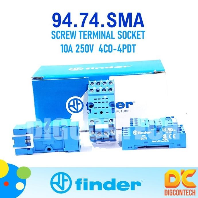 Jual Promo Finder 94 Screw Terminal Relay Socket 94.74 Series Relay 55. ...