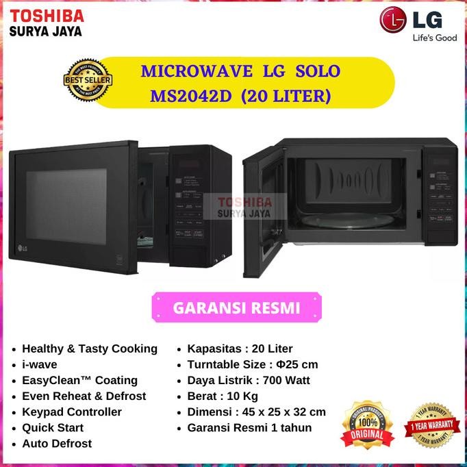Jual Sale! Microwave Oven Lg Ms2042D Solo 20 Liter Low Watt Ms2042 | Shopee Indonesia