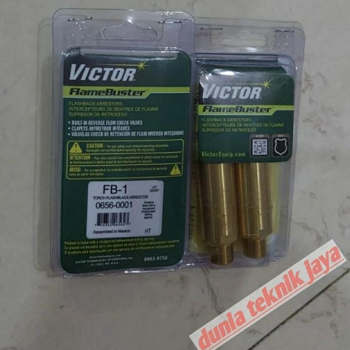 Jual Promo Flasback Arrestor FB-1 FB1 oxygen acetylene lpg merk Victor ...