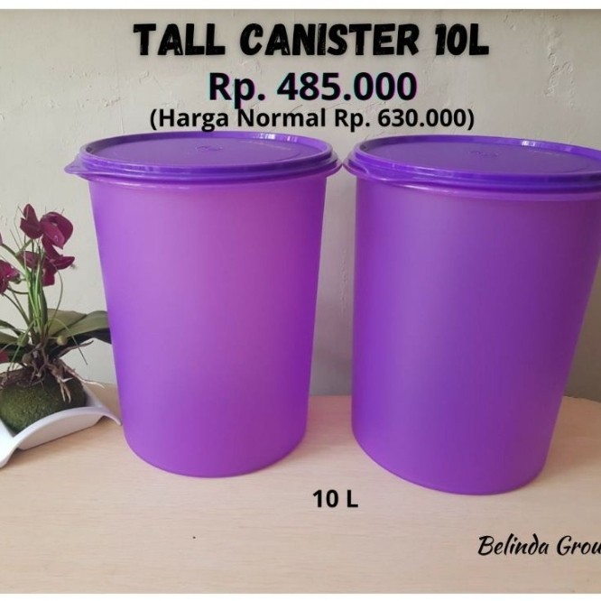 Jual Tall Canister Tupperware Isi 2 Ukuran 10 Liter | Shopee Indonesia